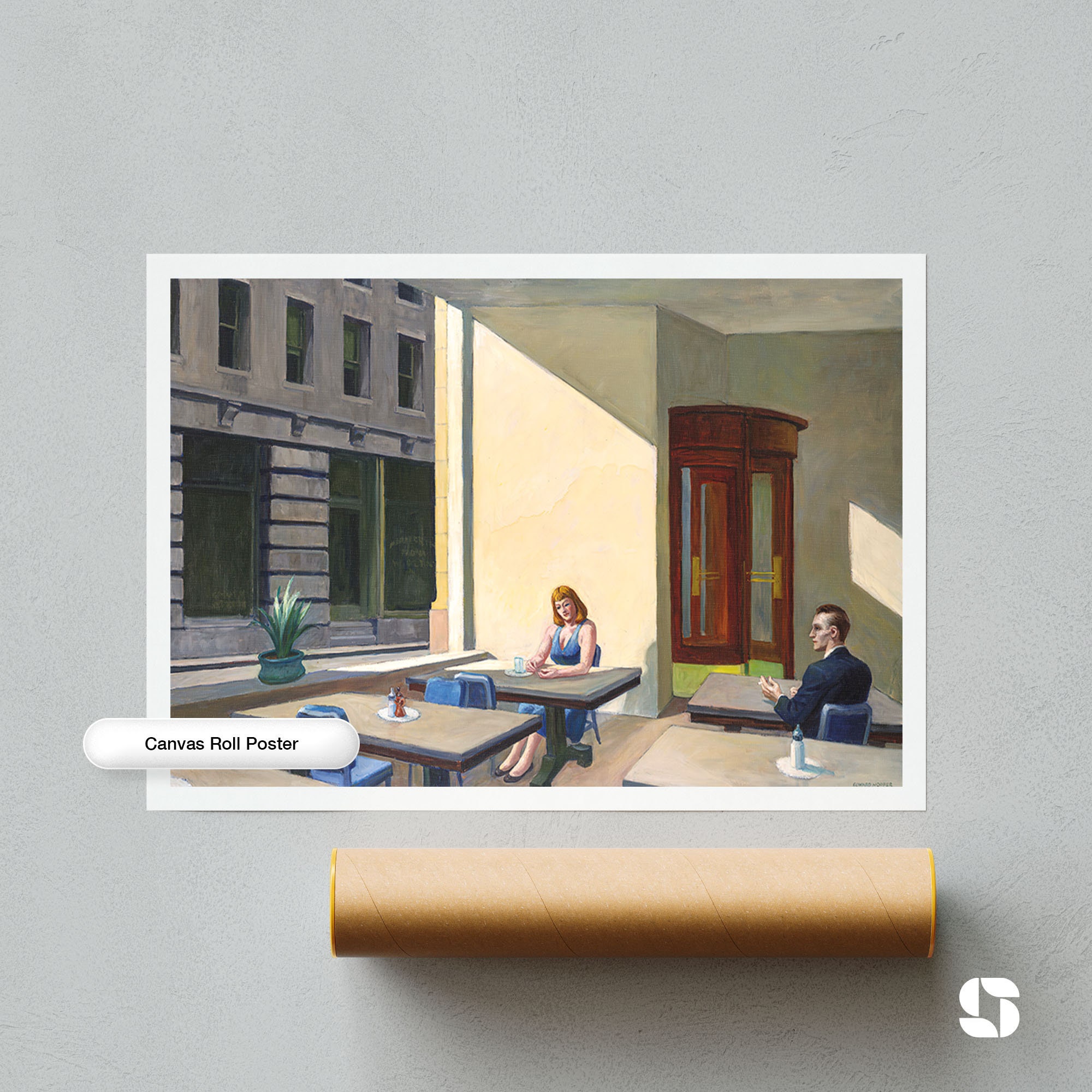 Edward Hopper Prints, Sunlight in a Cafeteria by Edward Hopper Painting ...