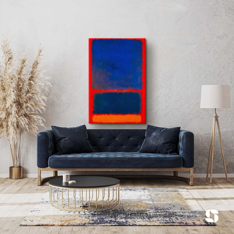 Mark Rothko Blau Orange Rot Leinwand, Mark Rothko Druck, Museum Poster ...