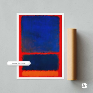 Mark Rothko Blue Orange Red Canvas, Mark Rothko Print, Museum Poster ...