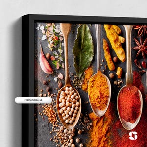 Spices Wall Art, Foods and Spices Poster, Farmhouse Kitchen Wall Decor ...