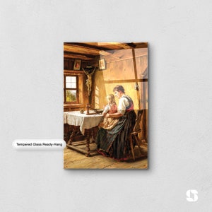 Karl Gebhardt Saying Grace Print, Mother Teaching Daughter to Pray ...