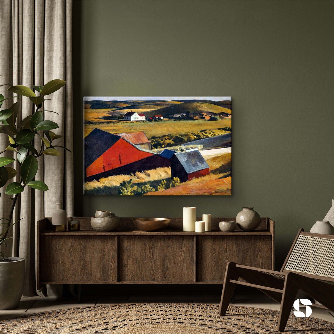 Edward Hopper Prints, Cobbs Barns and Distant Houses by Edward Hopper ...
