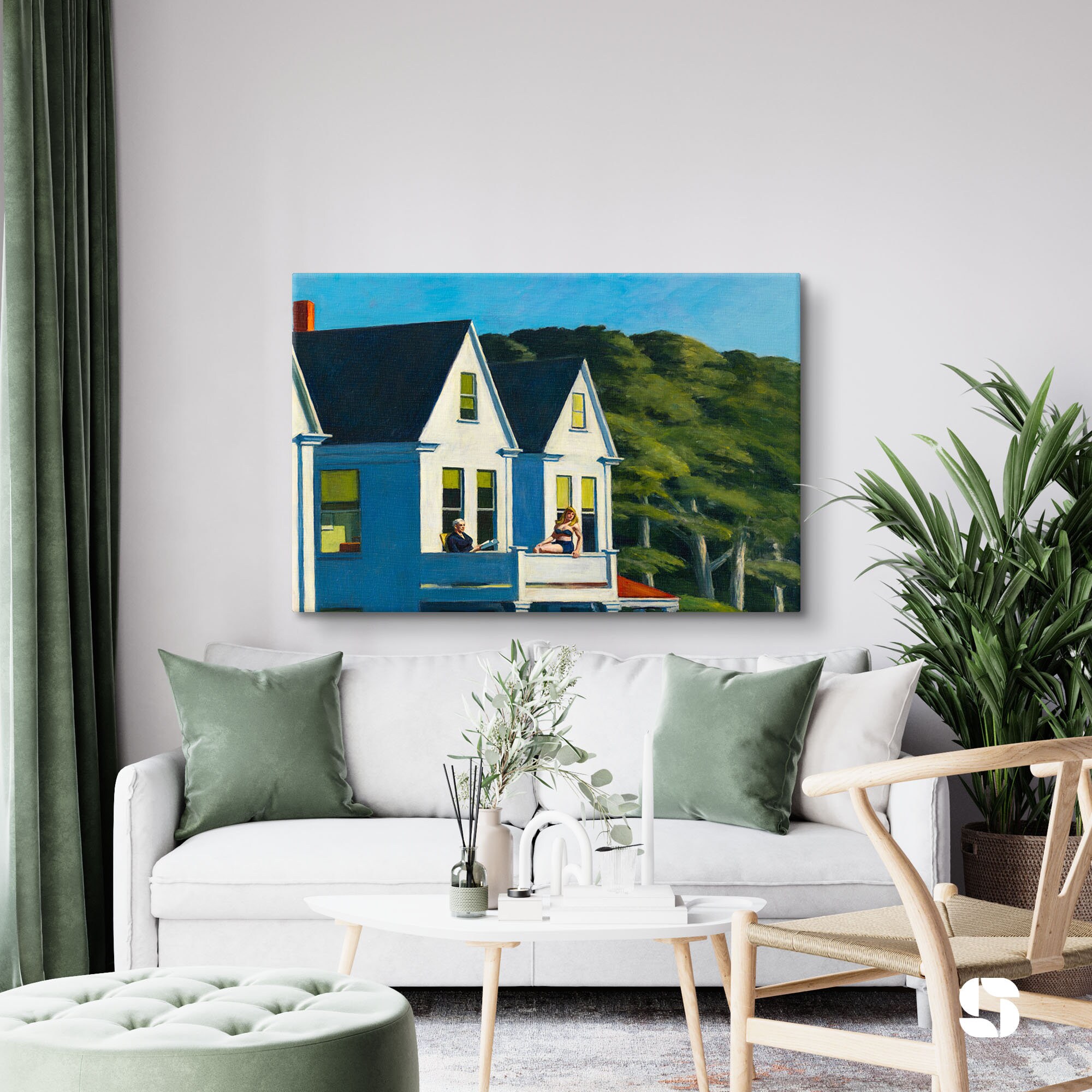 Edward Hopper Print, Girl the Girl Sitting on the Balcony by Edward ...