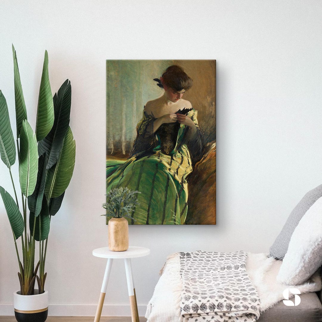 Study in Black and Green Poster, John White Alexander Print, Victorian ...
