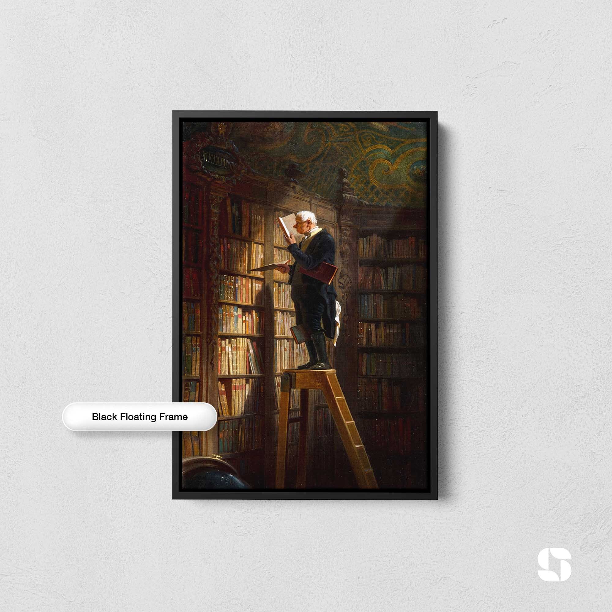 The Bookworm Print, Carl Spitzweg Canvas, Booklovers Art, Exhibition ...