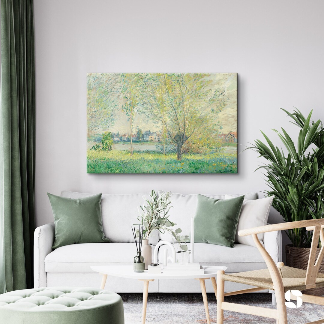 Claude Monet the Willows Canvas, Monet Print, Exhibition Poster ...