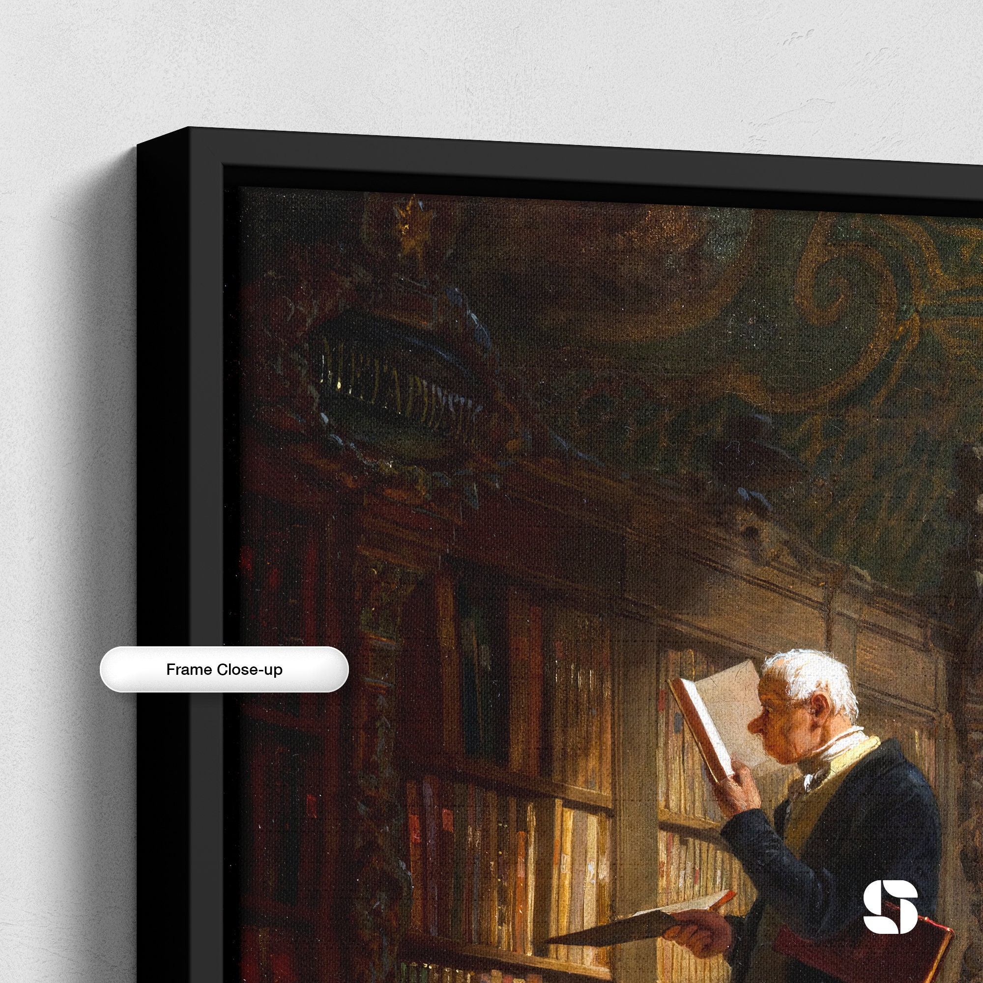 The Bookworm Print, Carl Spitzweg Canvas, Booklovers Art, Exhibition ...