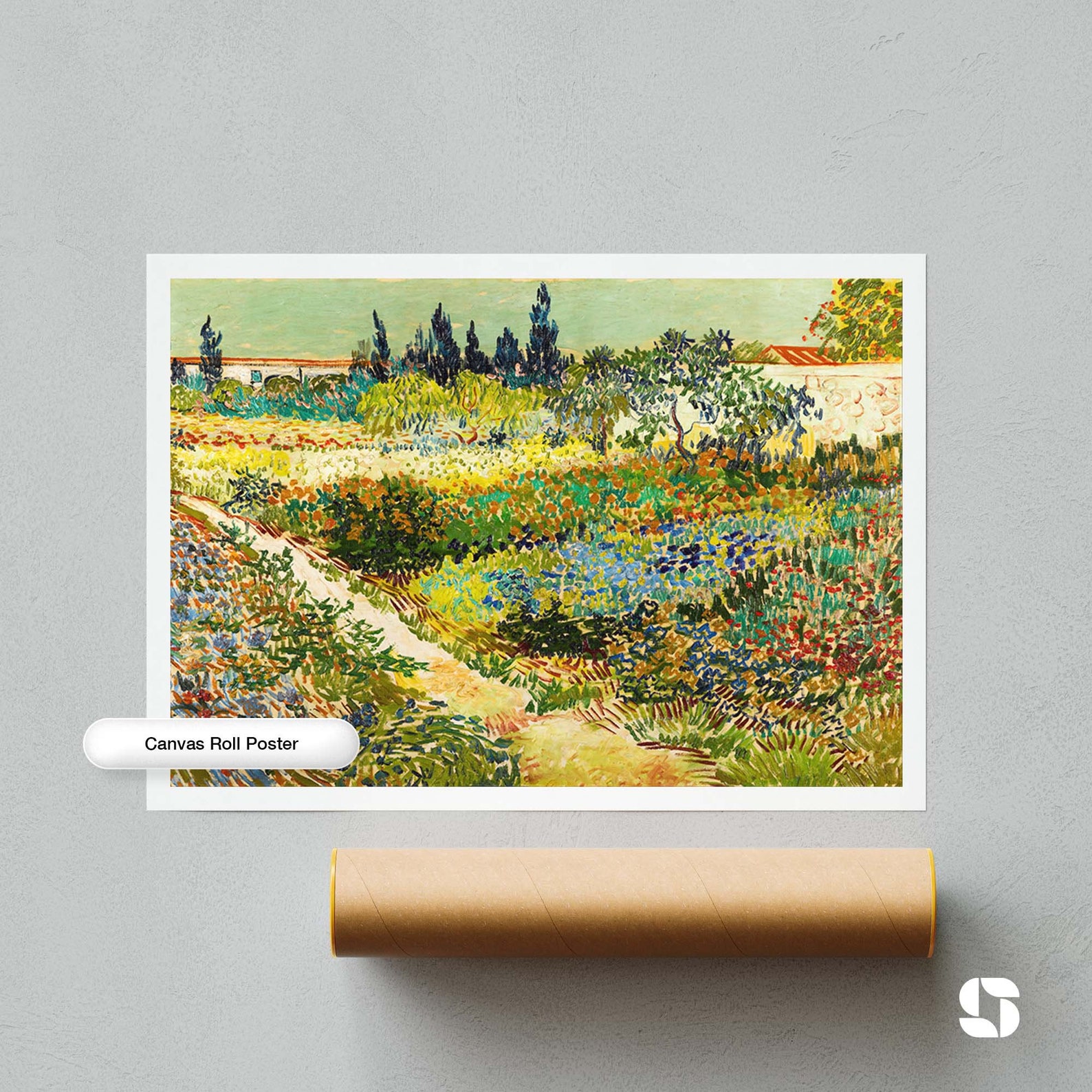 Vincent Van Gogh Print, Garden in Arles Canvas, Vintage Nature ...