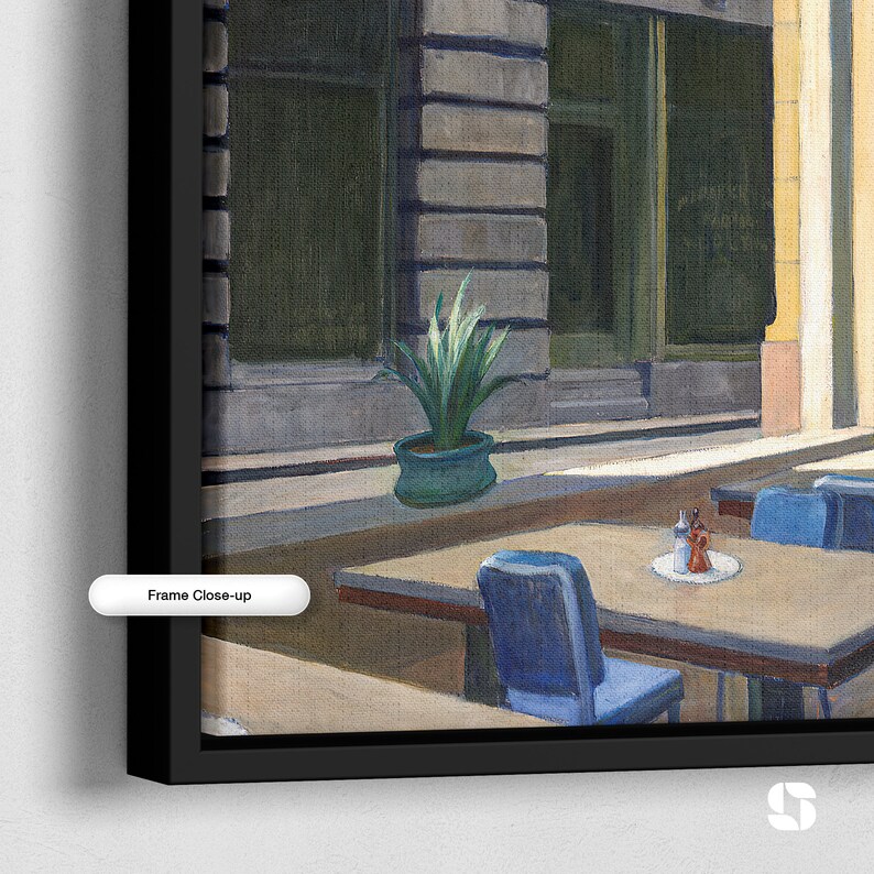 Edward Hopper Prints, Sunlight in a Cafeteria by Edward Hopper Painting ...