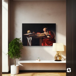 Saint Jerome Writing Canvas, Caravaggio Print, Saint Jerome Poster ...