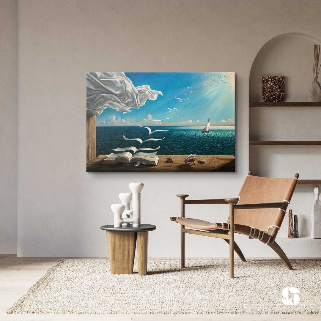 Salvador Dali Book to Birds Print, Book to Birds Painting, Salvador ...