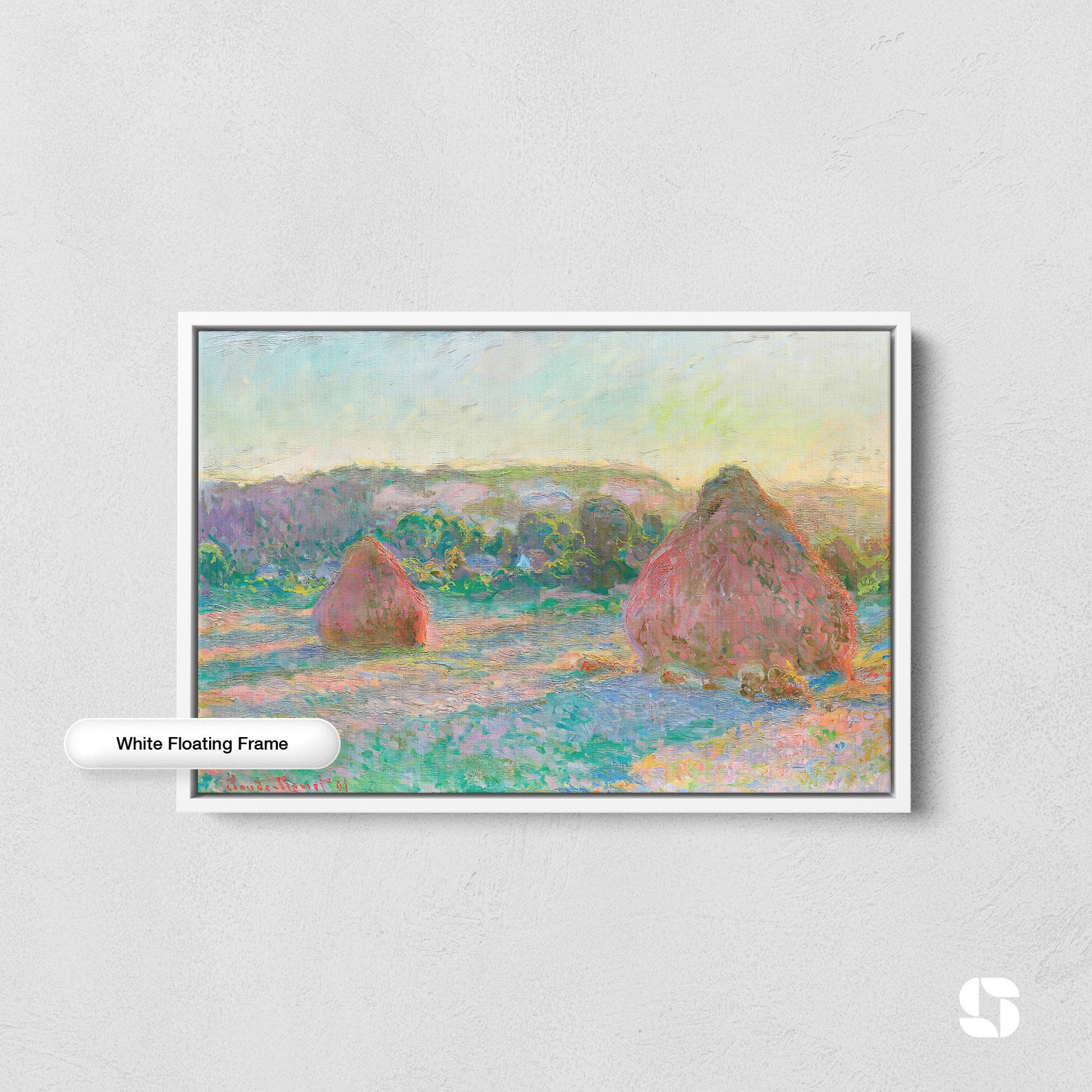 Claude Monet Stacks of Wheat, Claude Monet Print, Exhibition Poster ...