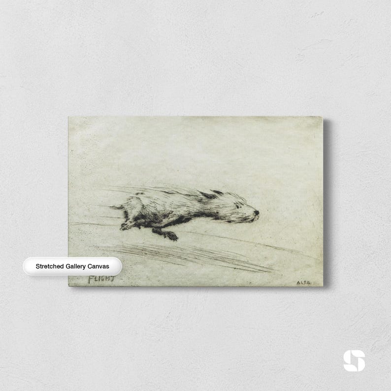 Dog With Zoomies Art Print, Vintage Dog Illustration Reproduction ...