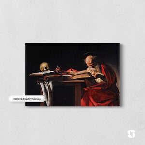 Saint Jerome Writing Canvas, Caravaggio Print, Saint Jerome Poster ...