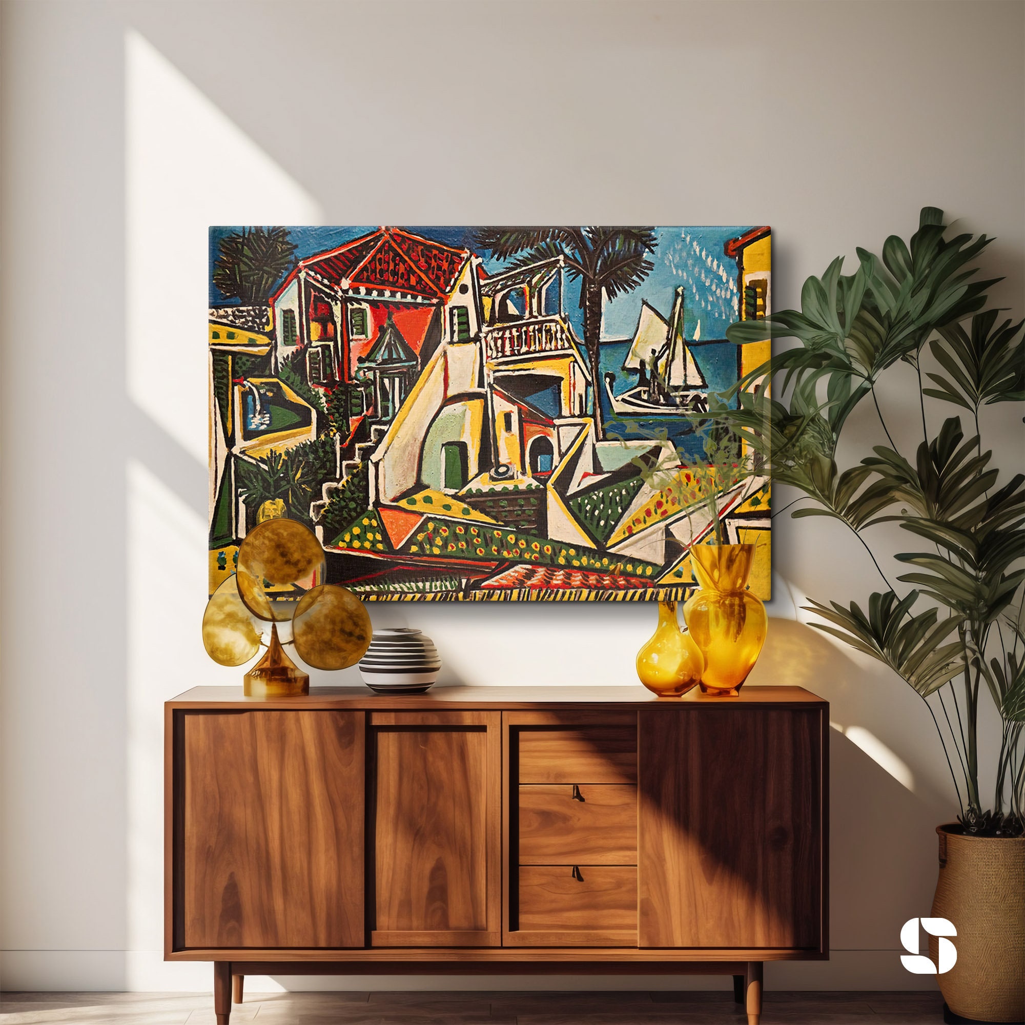 Pablo Picasso Mediterranean Canvas, Picasso Landscape Art Print ...
