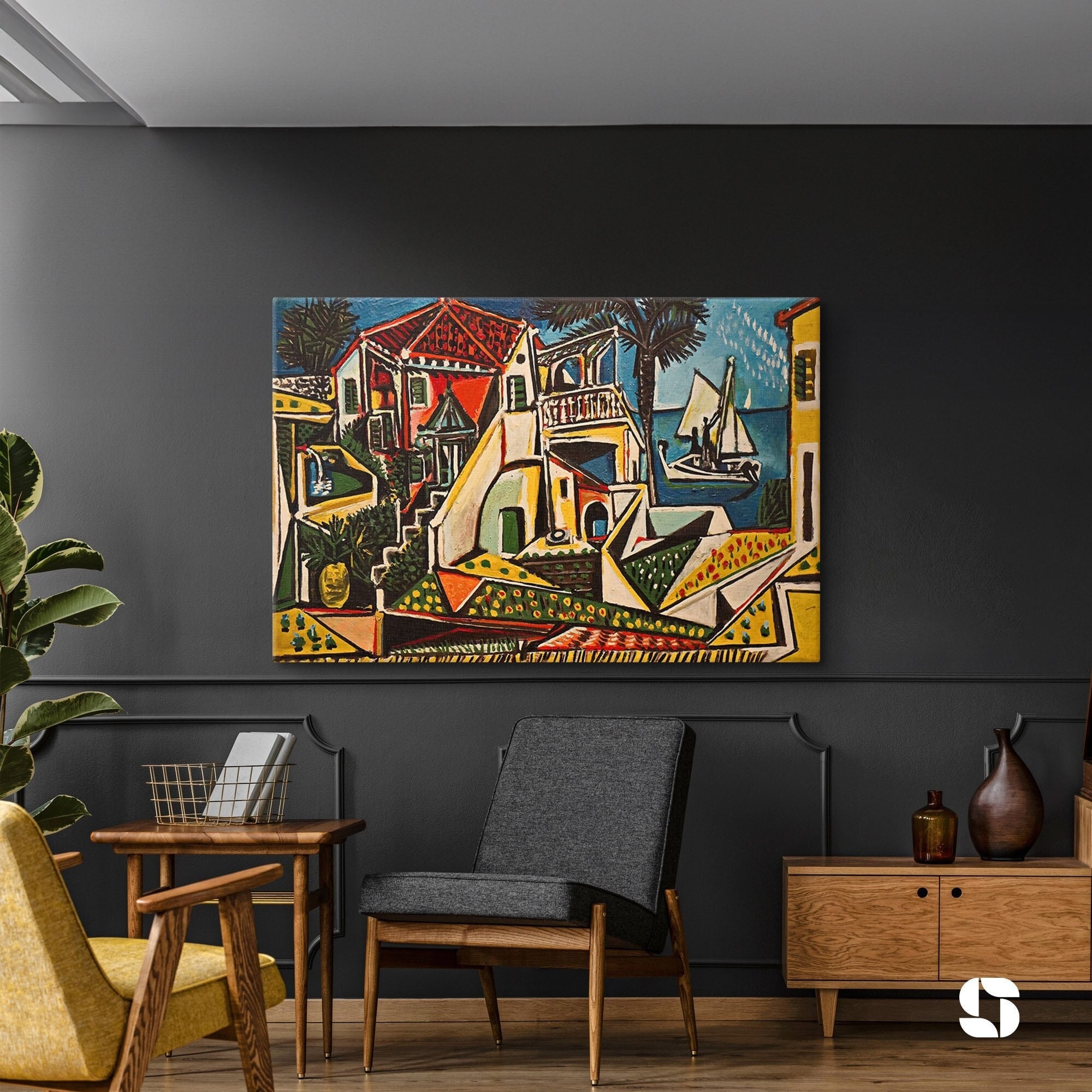 Pablo Picasso Mediterranean Canvas, Picasso Landscape Art Print ...