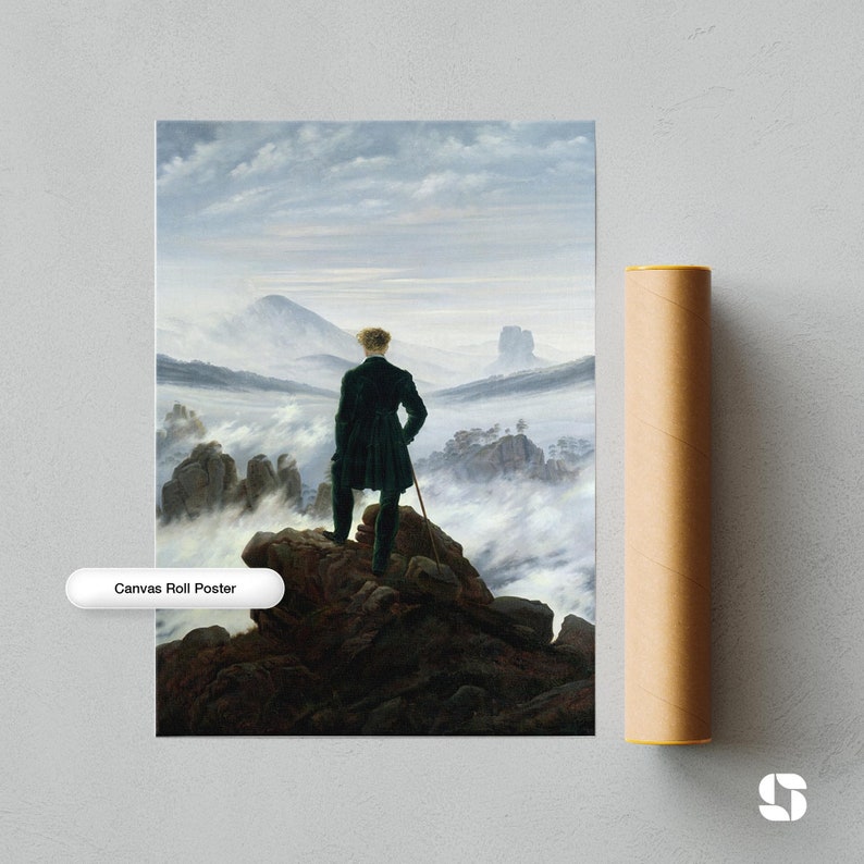 The Wanderer Above the Sea of Fog Canvas, Caspar David Friedrich Print ...