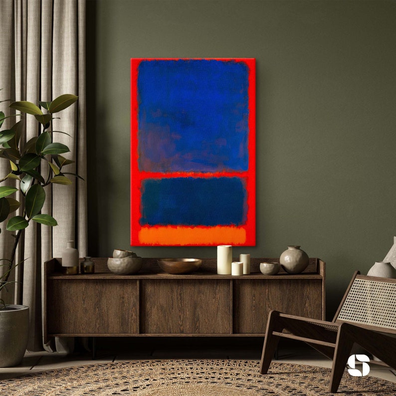 Mark Rothko Blue Orange Red Canvas, Mark Rothko Print, Museum Poster ...
