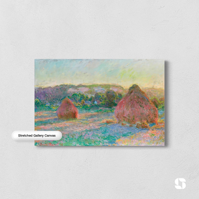 Claude Monet Stacks of Wheat, Claude Monet Print, Exhibition Poster ...