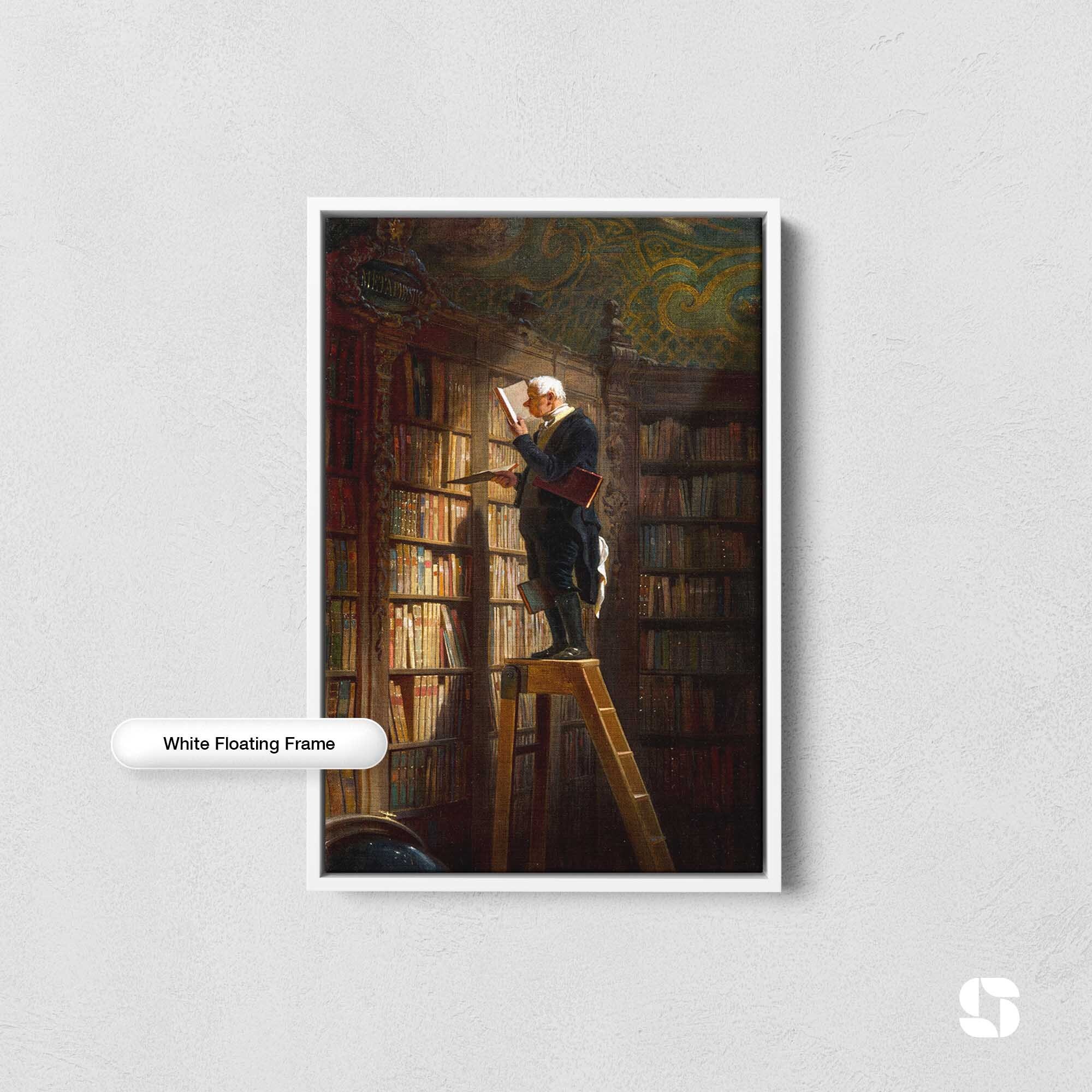 The Bookworm Print, Carl Spitzweg Canvas, Booklovers Art, Exhibition ...
