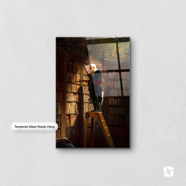 The Bookworm Print, Carl Spitzweg Canvas, Booklovers Art, Exhibition ...