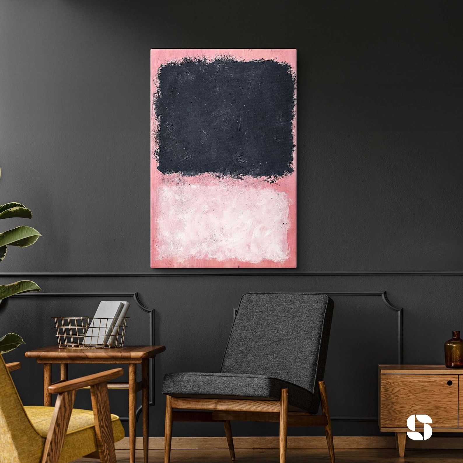 Mark Rothko Pink and Black Canvas, Mark Rothko Print, Modern Art ...