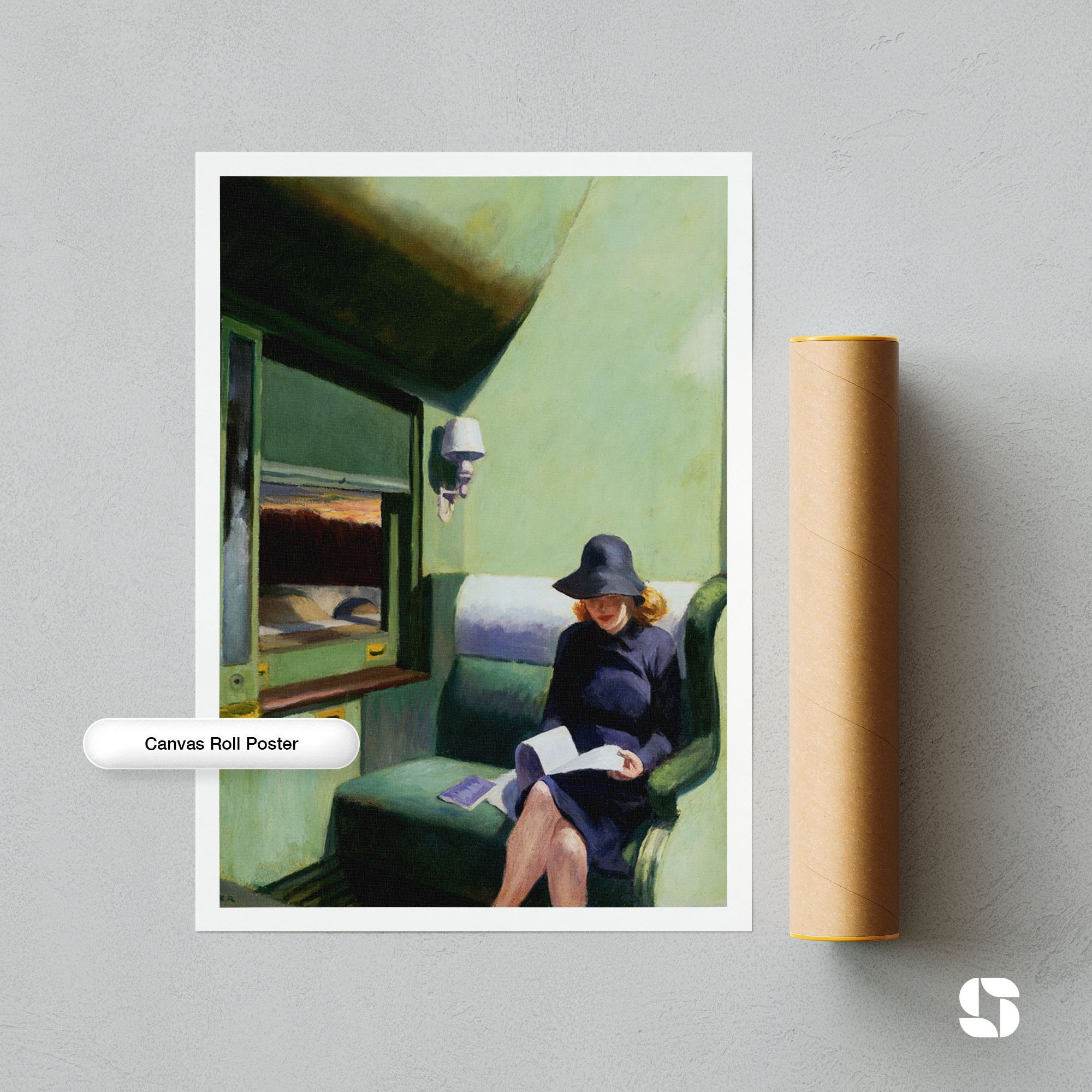 Edward Hopper Print, Compartment C Car by Edward Hopper Painting ...