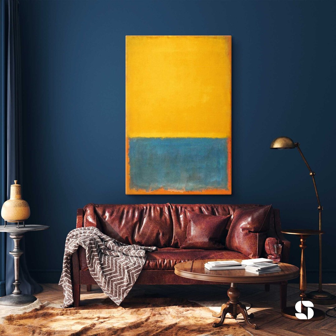 Mark Rothko Yellow and Blue on Orange Canvas, Mark Rothko Print, Museum ...