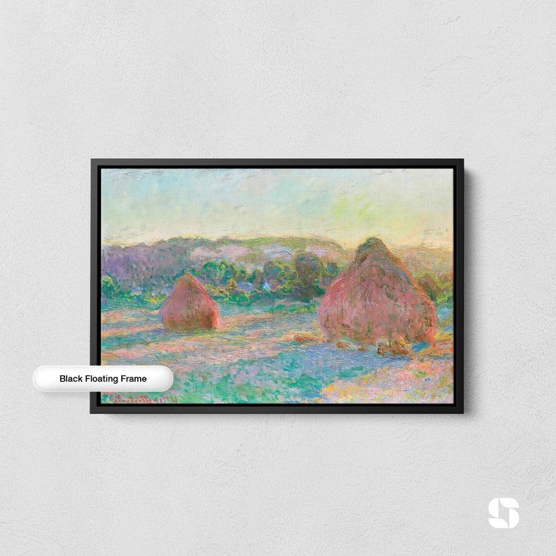 Claude Monet Stacks of Wheat, Claude Monet Print, Exhibition Poster ...