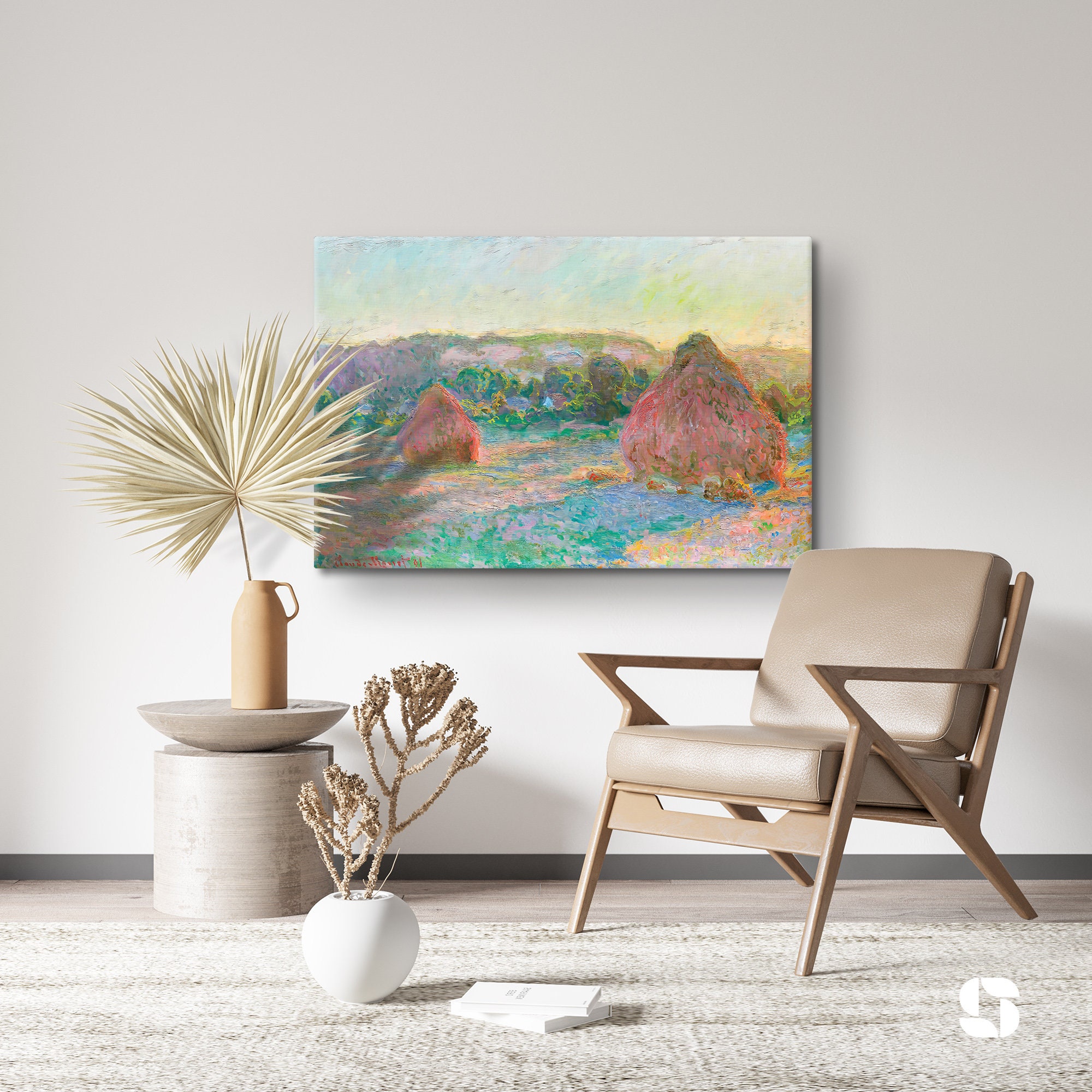 Claude Monet Stacks of Wheat, Claude Monet Print, Exhibition Poster ...