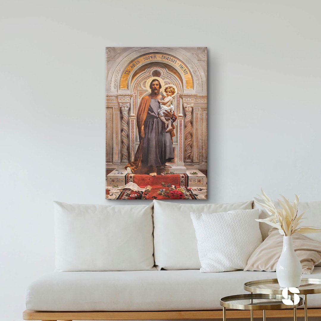 St. Peter’s Basilica at the Vatican Print, St. Joseph Mosaic Canvas ...