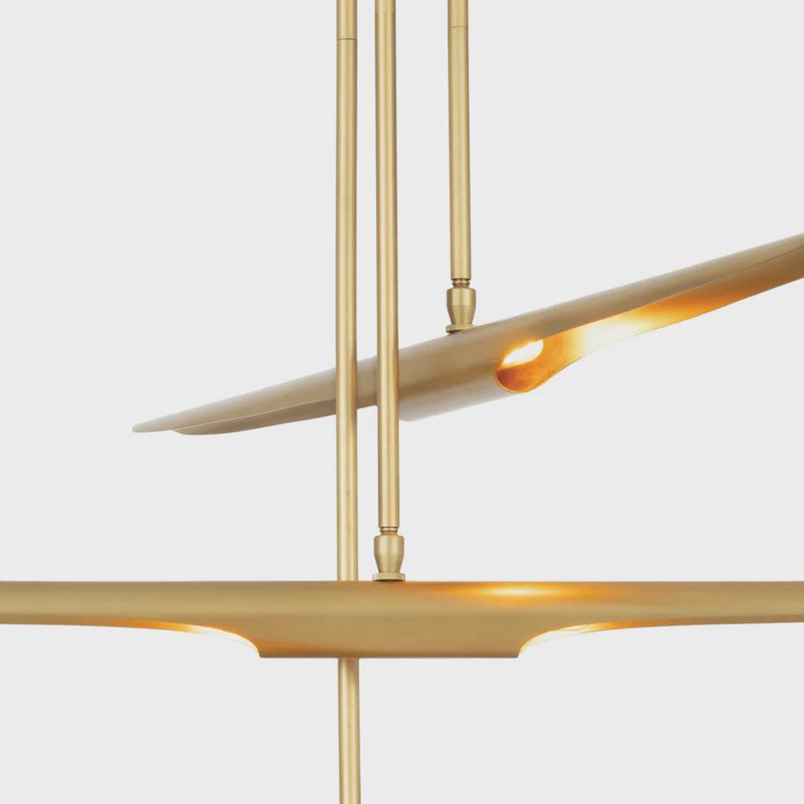Mid Century Stilnovo Cone 3 Arm Light Shades Brass Sputnik Chandelier ...