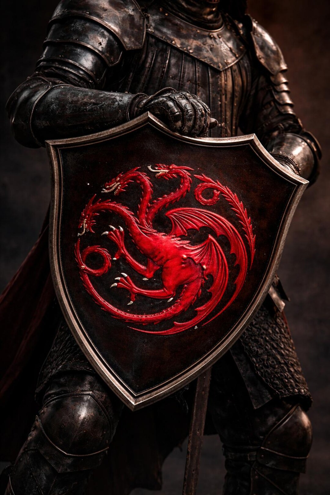 Prince Aerion Inspired Targaryen Shield – Seven Kingdoms Knight Wall ...