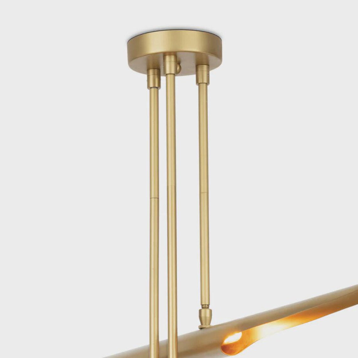 Mid Century Stilnovo Cone 3 Arm Light Shades Brass Sputnik Chandelier ...