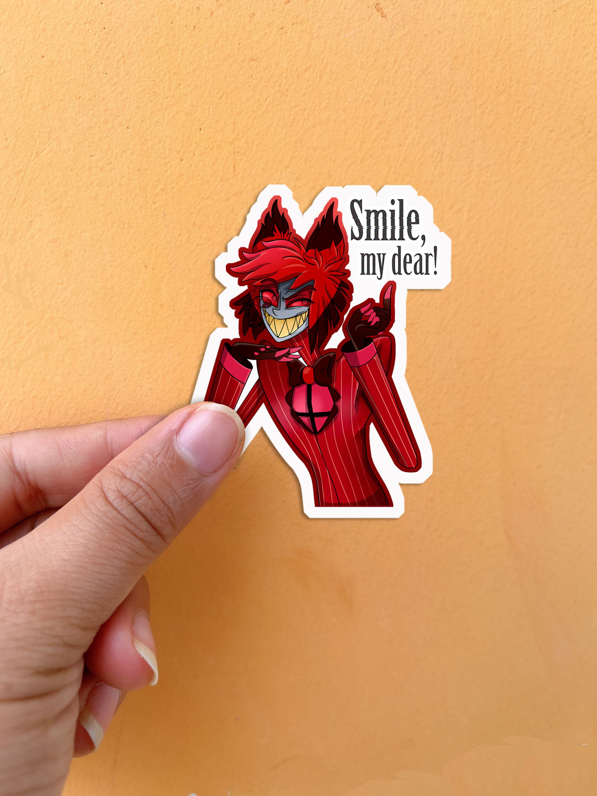 Smile My Dear Alastor Stickershazbin Hotel Logo Sticker - Etsy