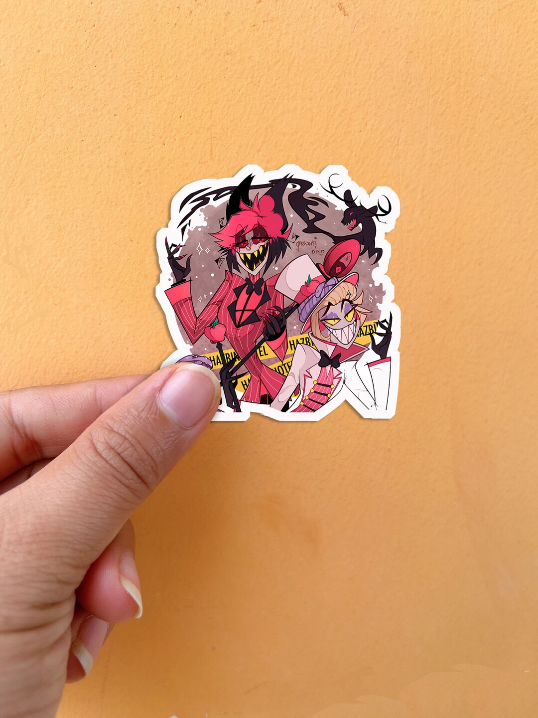 Alastor and Lucifer Stickers Hazbin Hotel Logo Sticker - Etsy