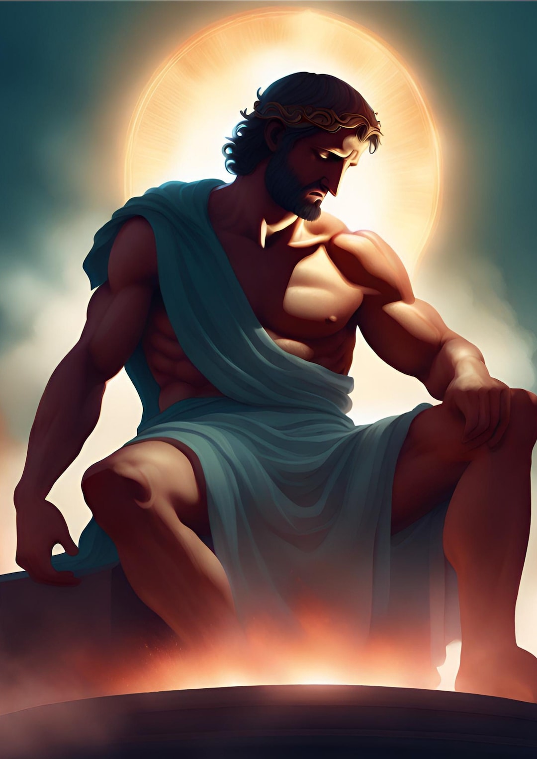 Greek Hero Portrait Poster - Etsy