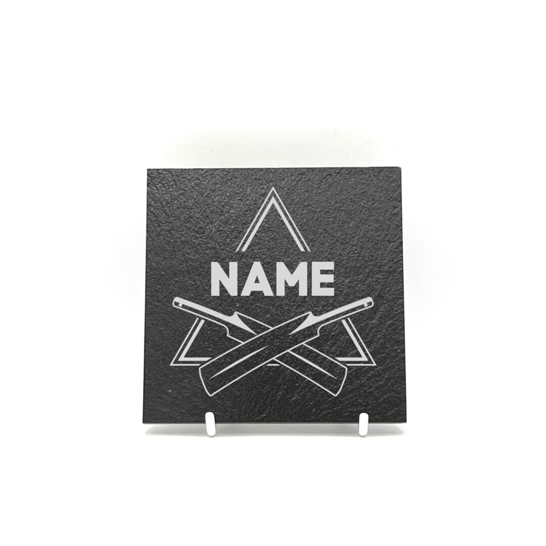 Personalised Gift: Slate Coaster, Cricket Design, Personalised With Any ...