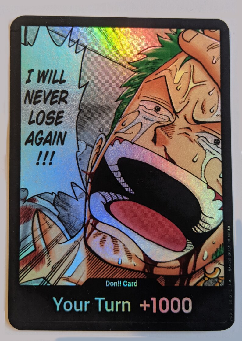 Custom Holographic One Piece DON Cards Handmade to Order - Etsy