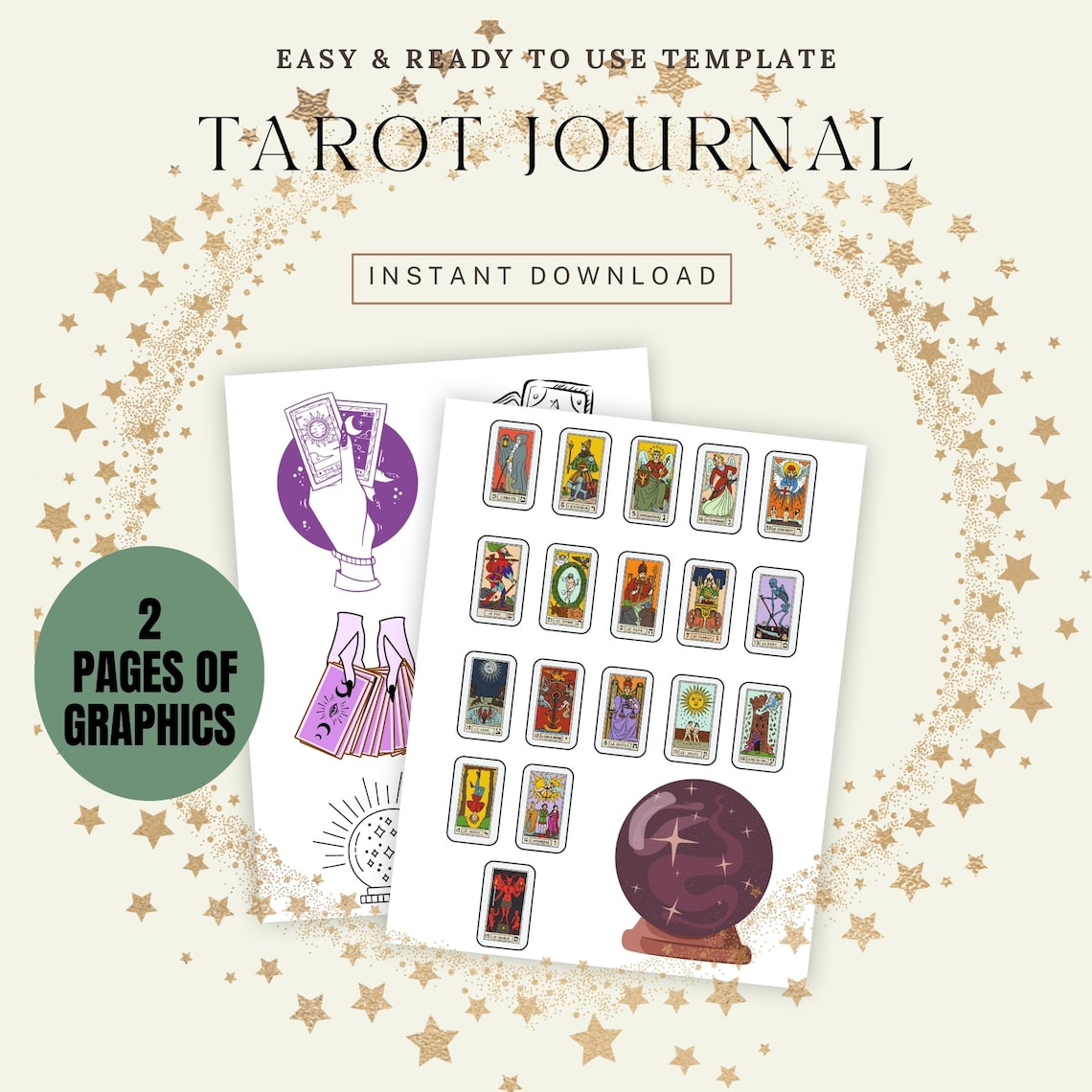 Tarot Journal, Printable PDF, Planner Page Bundle, Tarot Reading ...