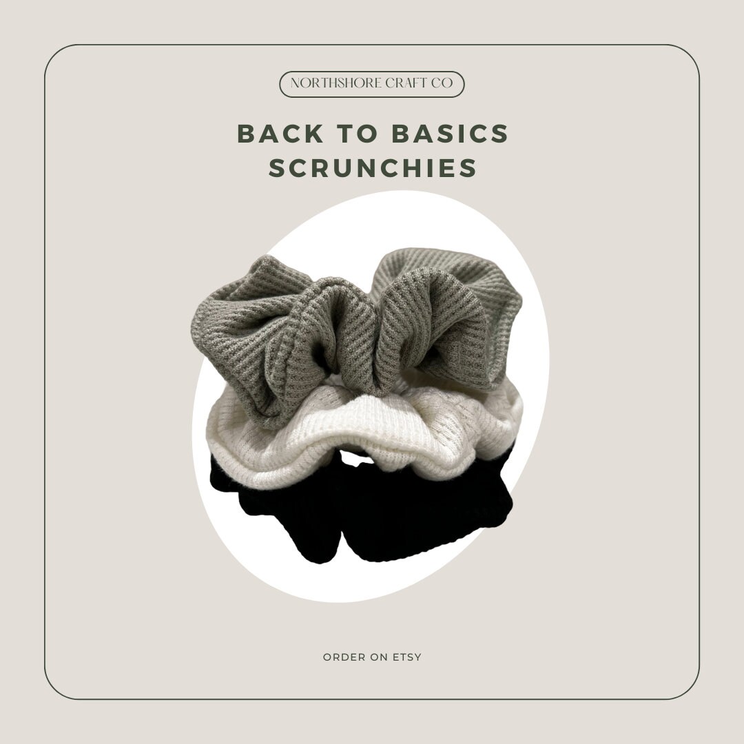 Back to Basics Scrunchies 3 Pack - Etsy