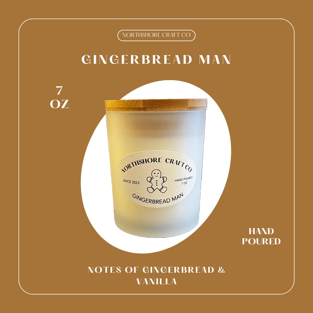 Gingerbread Man Candle (7 Oz) - Etsy