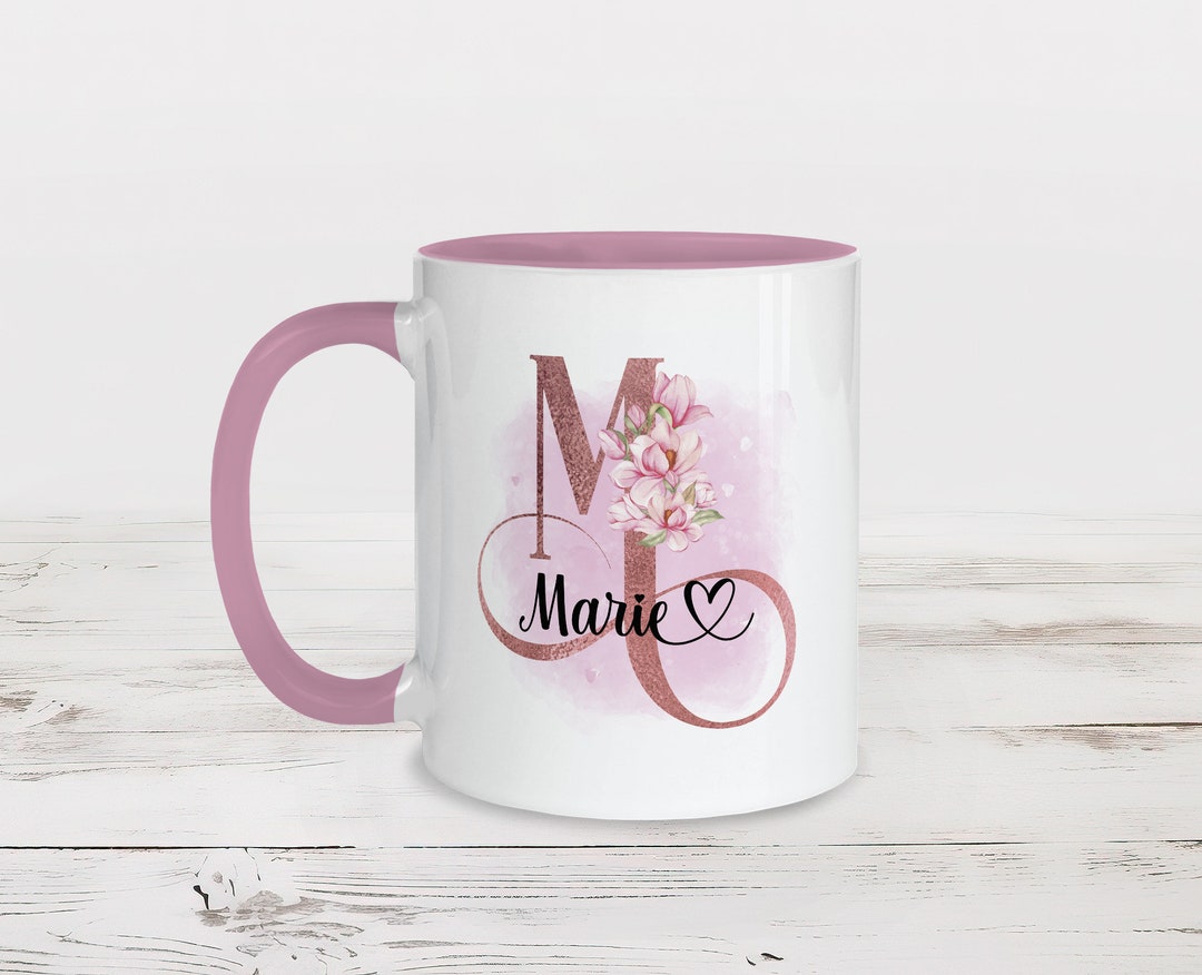 Personalized Ceramic Mug, 330ml First Name Initials - Etsy