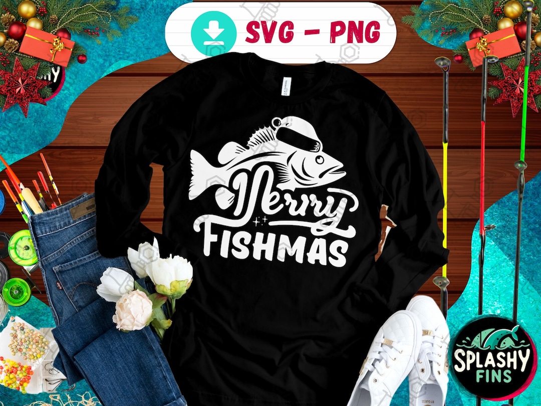 Christmas Fishing Svg Merry Fishmas Svg Fishing Svg Fishing - Etsy