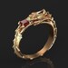 14k Gold Dragon Ring, Serpent Ring, Mythology Ring Animal Jewelry ...
