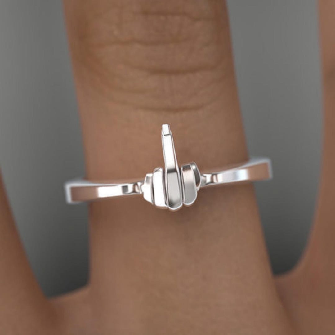 Sterling Silver Middle Finger Ring: Funky Statement Jewelry - Etsy