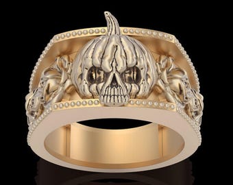 Halloween Pumpkin Ring Witchy Rings Gothic Spooky Jewelry - Etsy