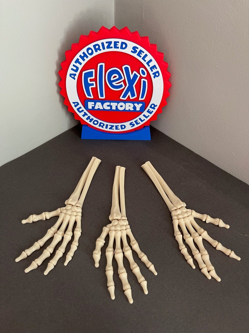 3D Printed Articulated Skeleton Bone Hand - Etsy