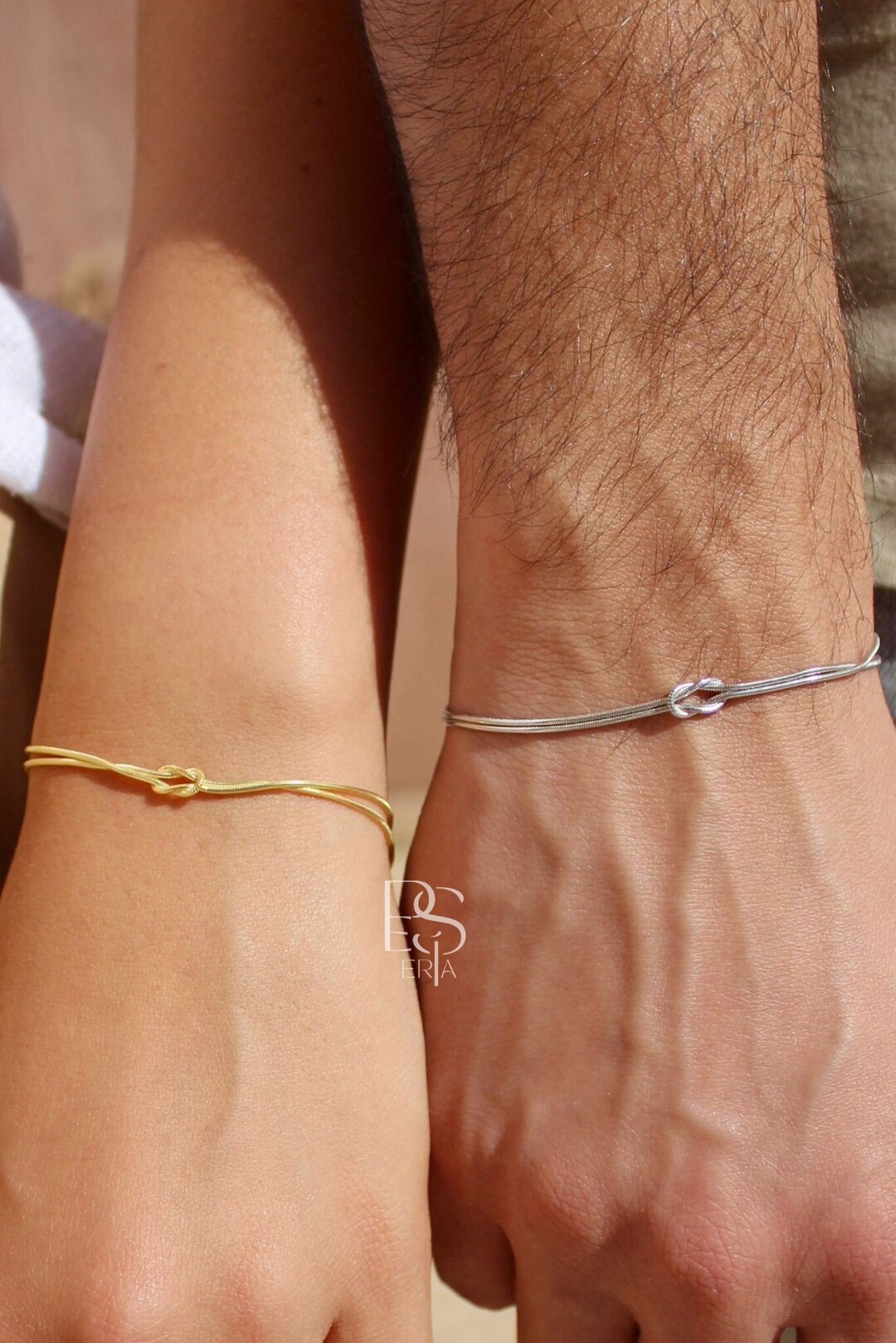 Love Knot Bracelet, Couple Bracelet, Couples Custom Bracelet, Boyfriend ...