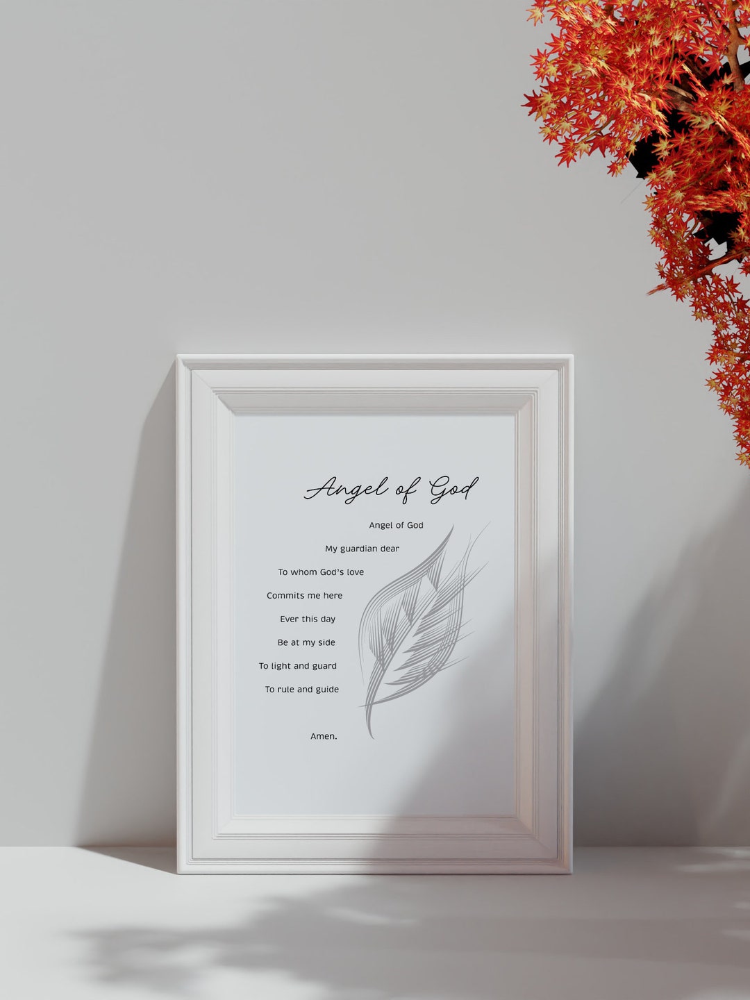 Prayer Angel of God Prayer Printable Digital Dowload Angel of - Etsy